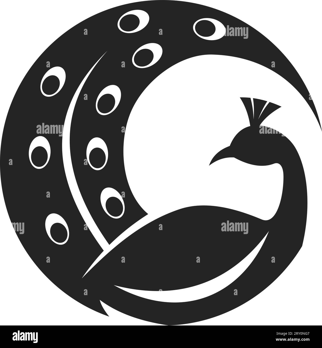 peacock logo template Isolated. Brand Identity. Icon Abstract Vector ...