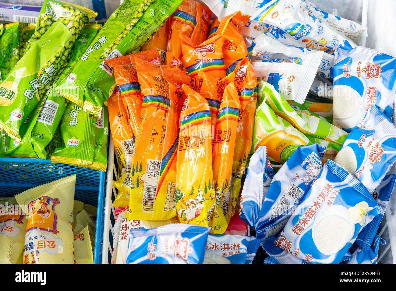 ZHONGSHAN GUANGDONG China-September 19 2029:different ice cream and ...