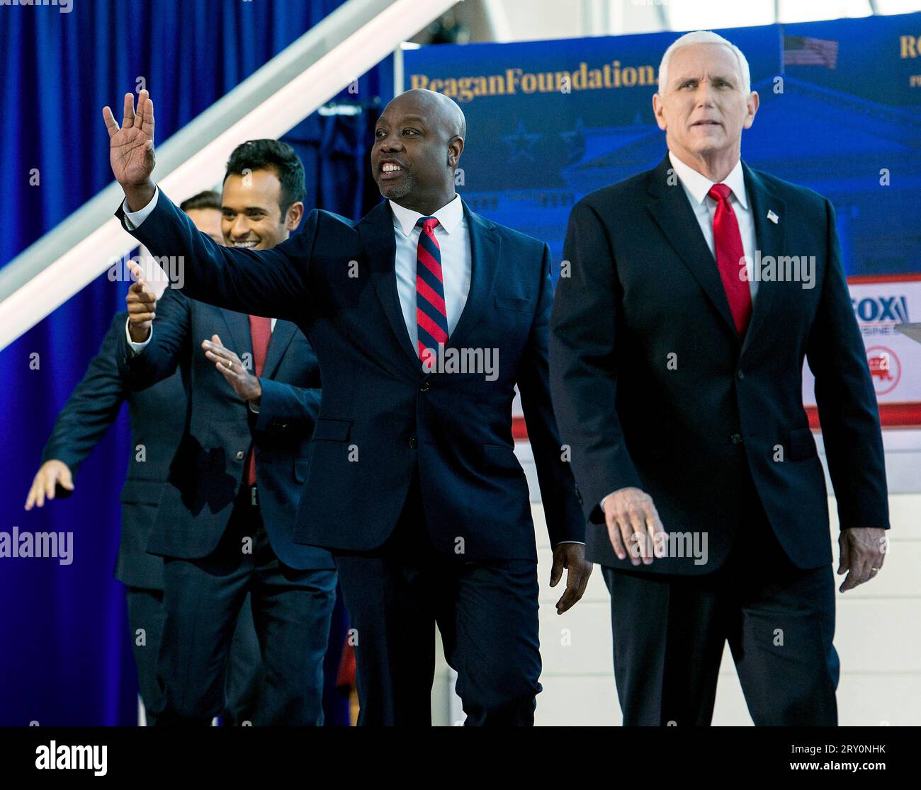 September 27, 2023, Simi Valley, California, USA: MIKE PENCE, TIM SCOTT ...