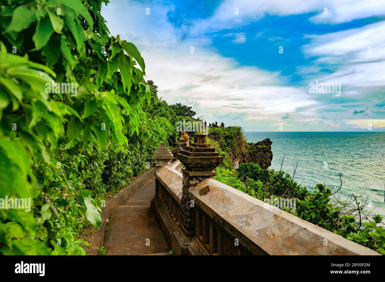 The path along the ocean. Pura Luhur Uluwatu. Bali. Indonesia Stock ...