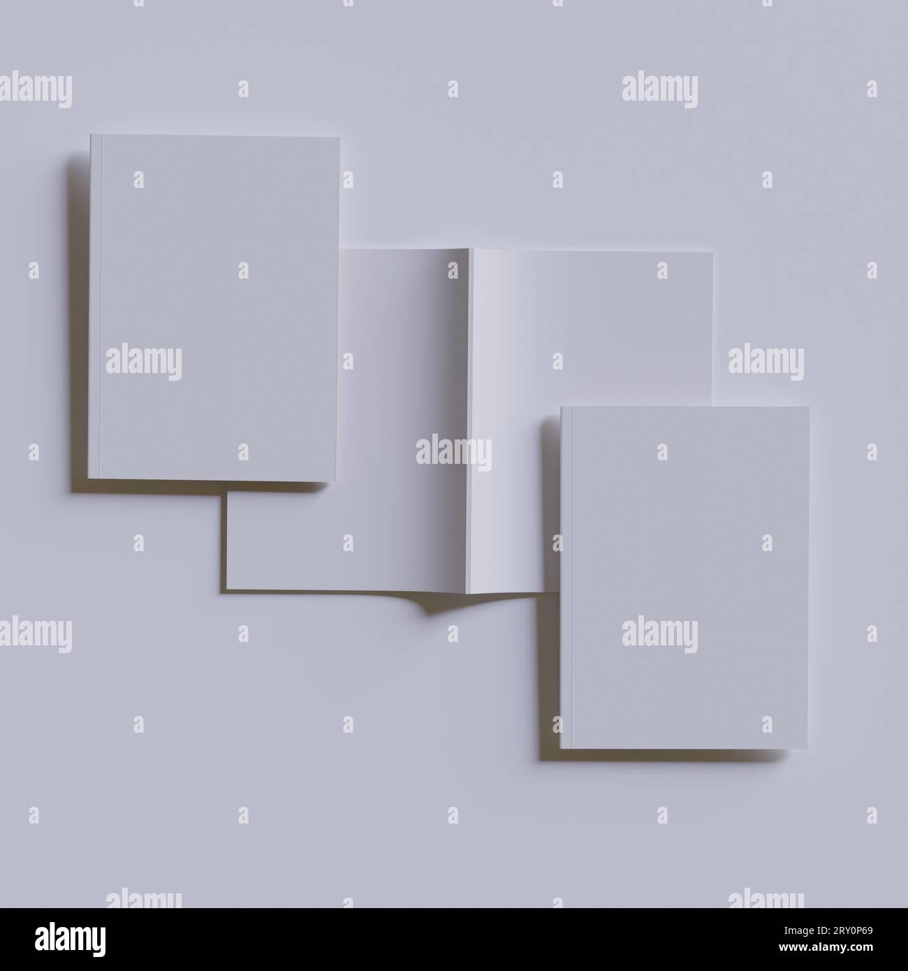 A4 Magazine white color and realistic texture rendering 3D Stock Photo ...