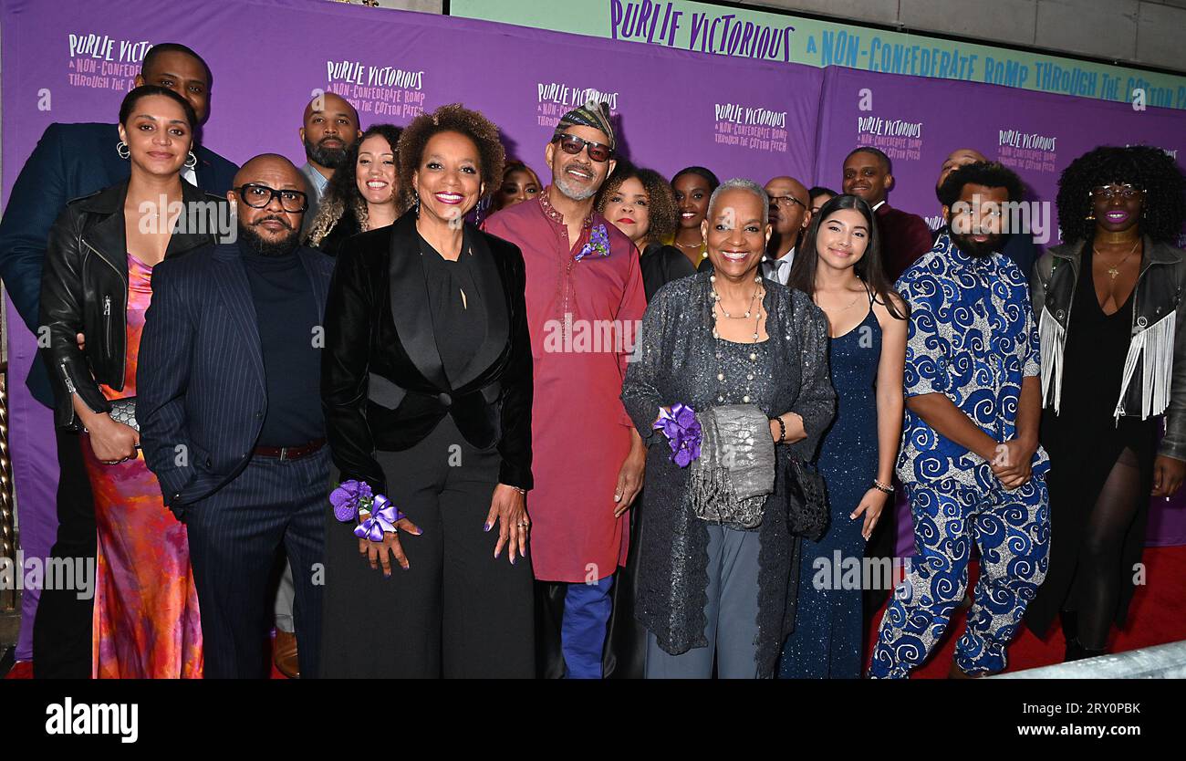 Ossie Davis and Ruby Dee's family Nora Davis Day, Guy Davis and Hasna Muhammadattends the ...