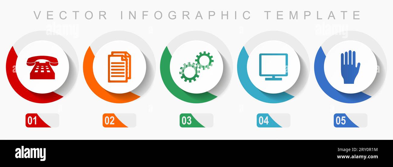 Technology icon set, miscellaneous icons such as phone, document, gears ...