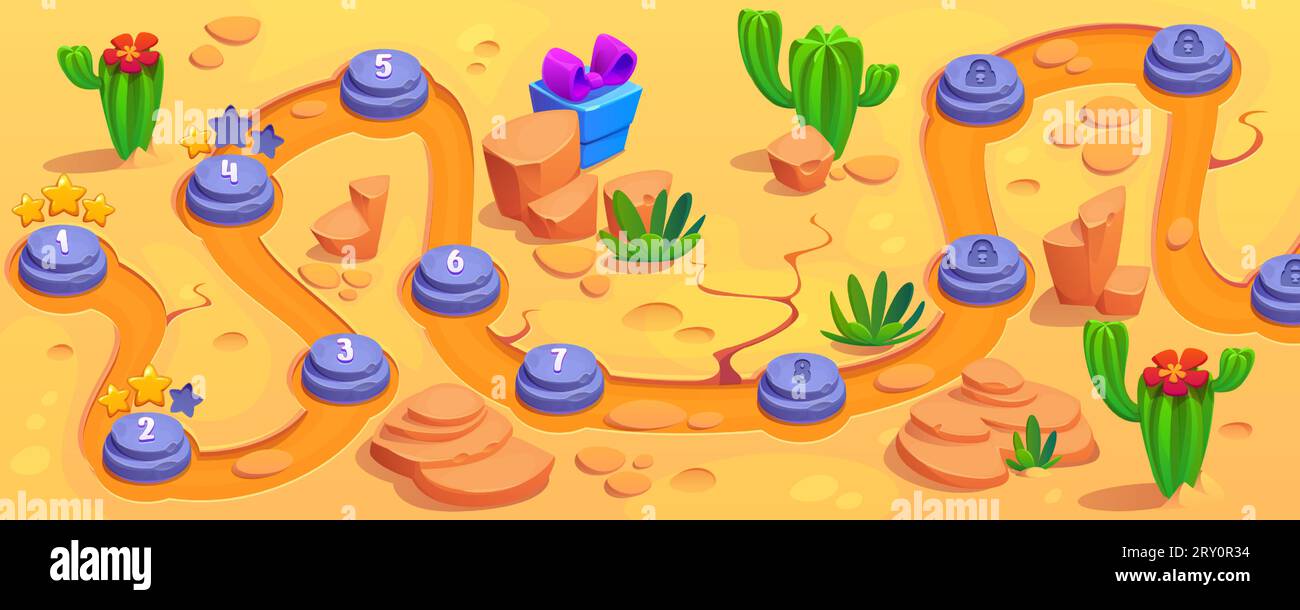Summer desert game road map pattern background. Fairy kid mobile app ... Summer desert game road map pattern background. Fairy kid mobile app ...