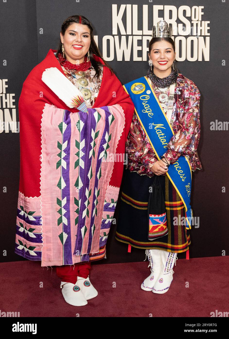 New York, US, September 27, 2023. Osage Nation Princesses Gianna "Gigi ...