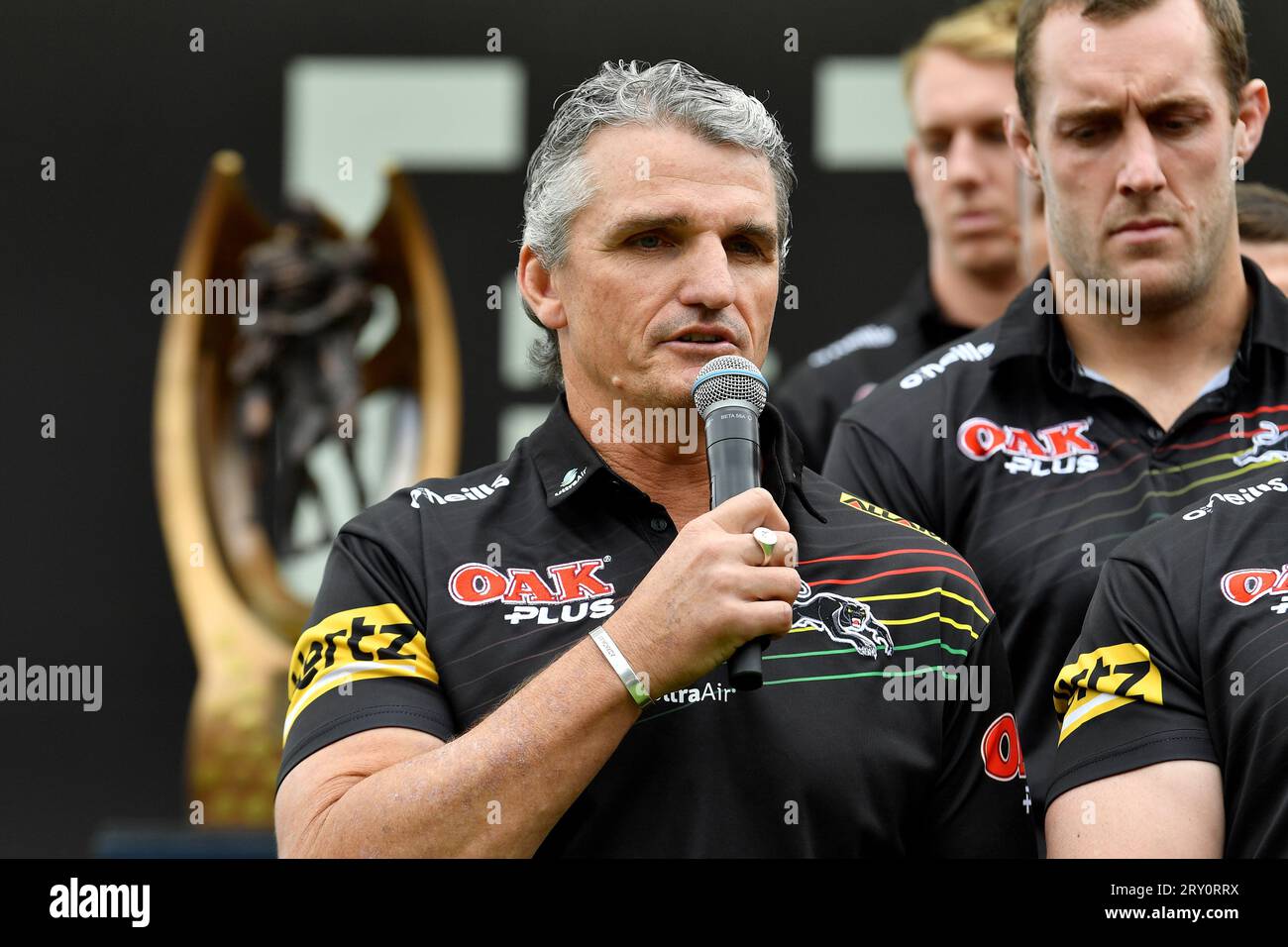 Sydney, Thursday, September 28, 2023. Panthers coach Ivan Cleary speaks ...