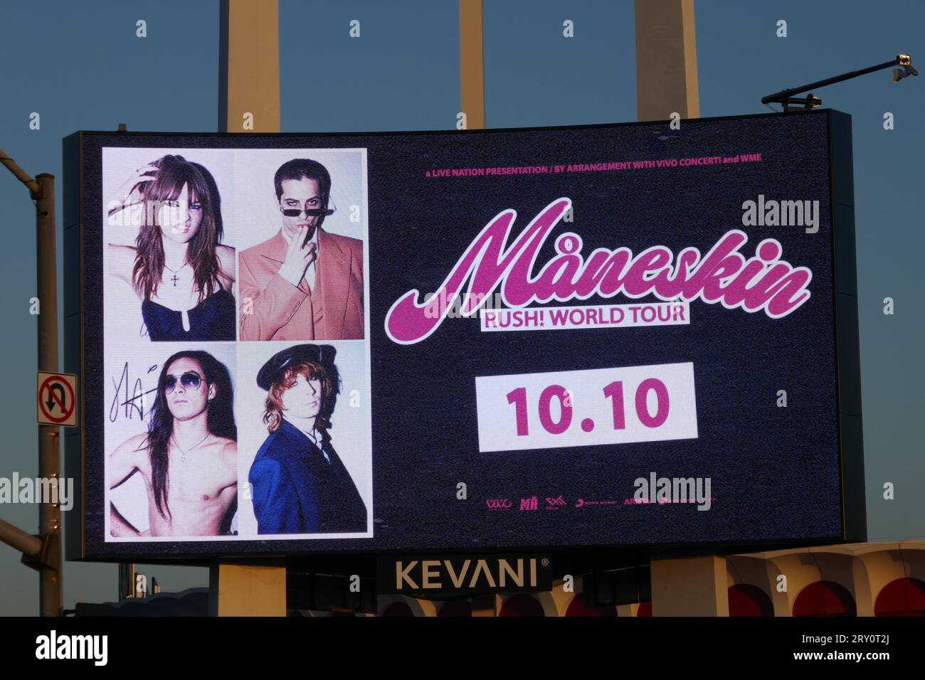 Inglewood, California, USA 23rd September 2023 Maneskin Rush World Tour ...