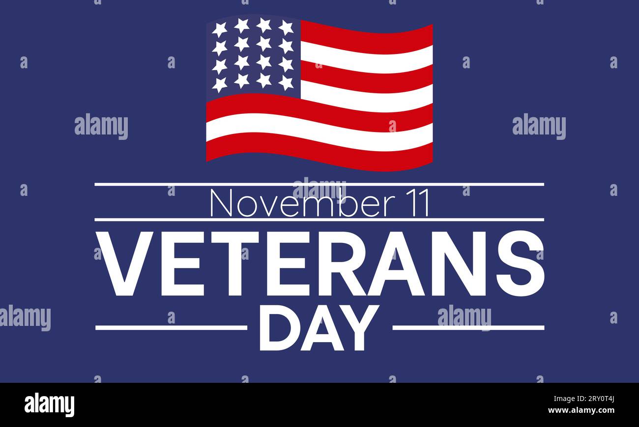 Veterans Day Tribute with American Flag and Saluting Soldier observed ...