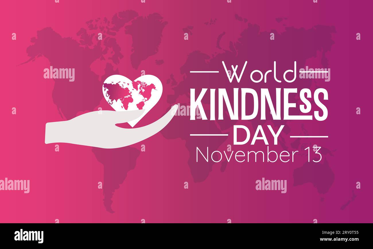 World Kindness Day Vector Illustration with Hearts and Helping Hands ...