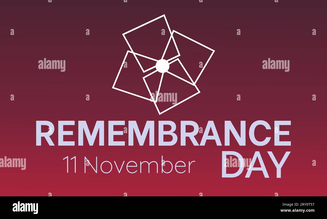 Remembrance Day Poppy Lest We Forget Symbol for Honoring Veterans and Fallen Soldiers. November ...