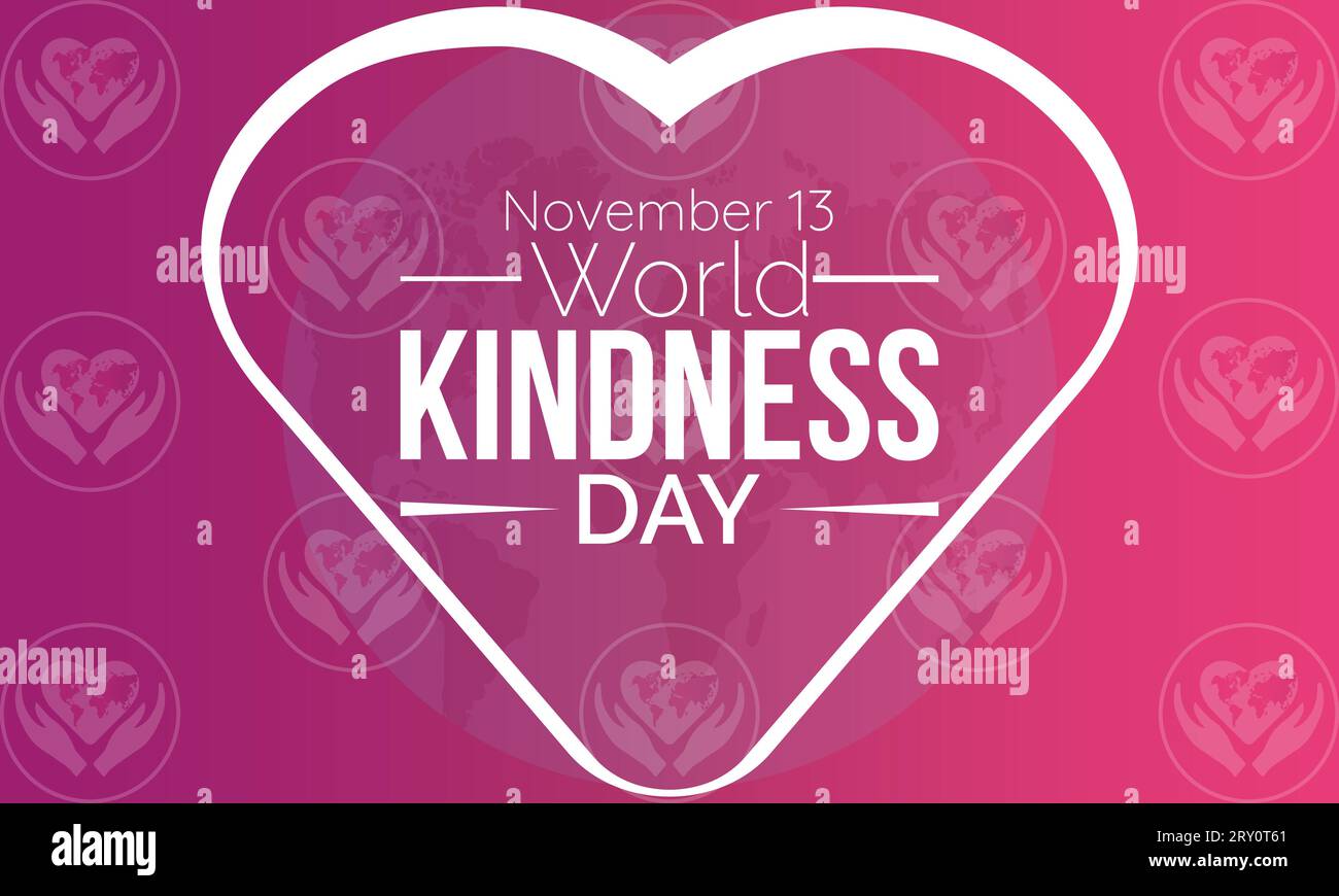 World Kindness Day Vector Illustration with Hearts and Helping Hands ...