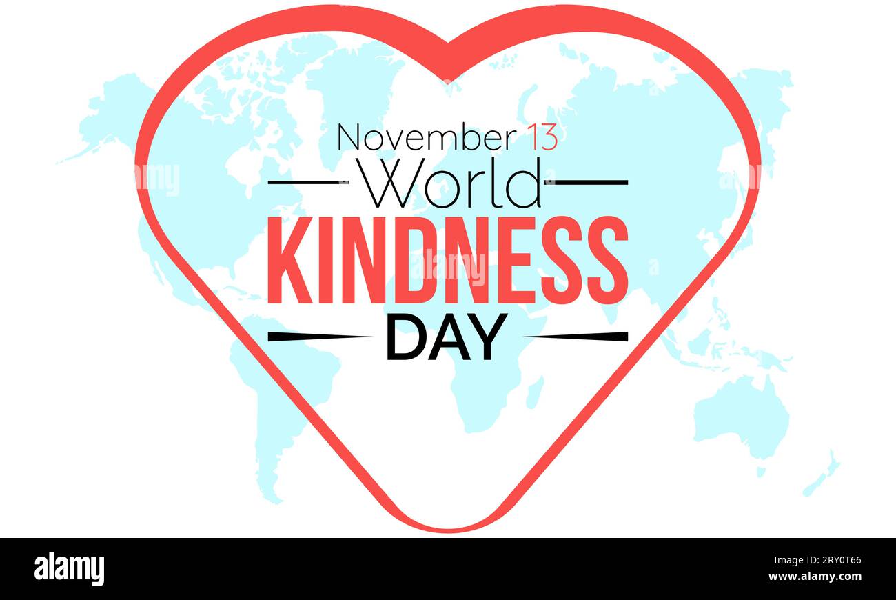 World Kindness Day Vector Illustration with Hearts and Helping Hands ...