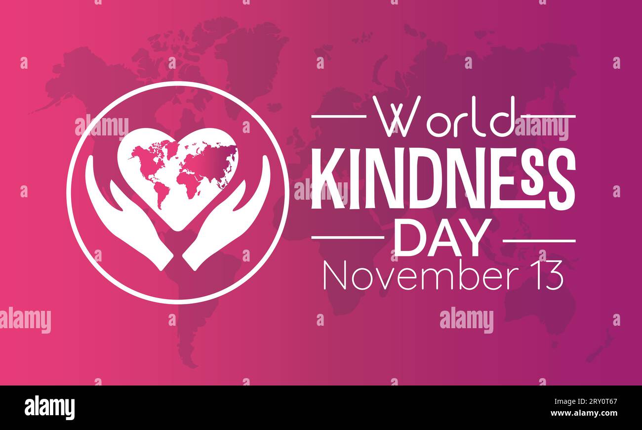 World Kindness Day Vector Illustration with Hearts and Helping Hands ...