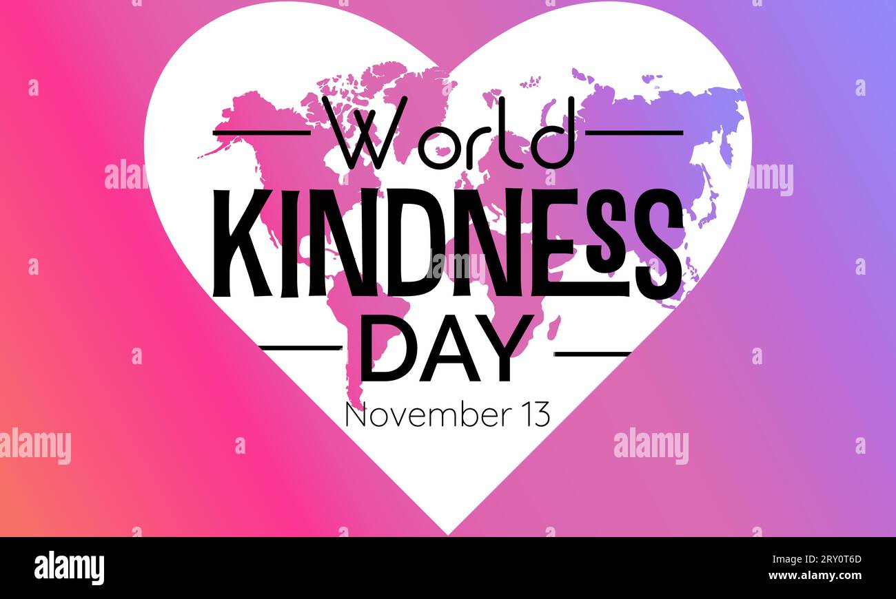 World Kindness Day Vector Illustration with Hearts and Helping Hands ...