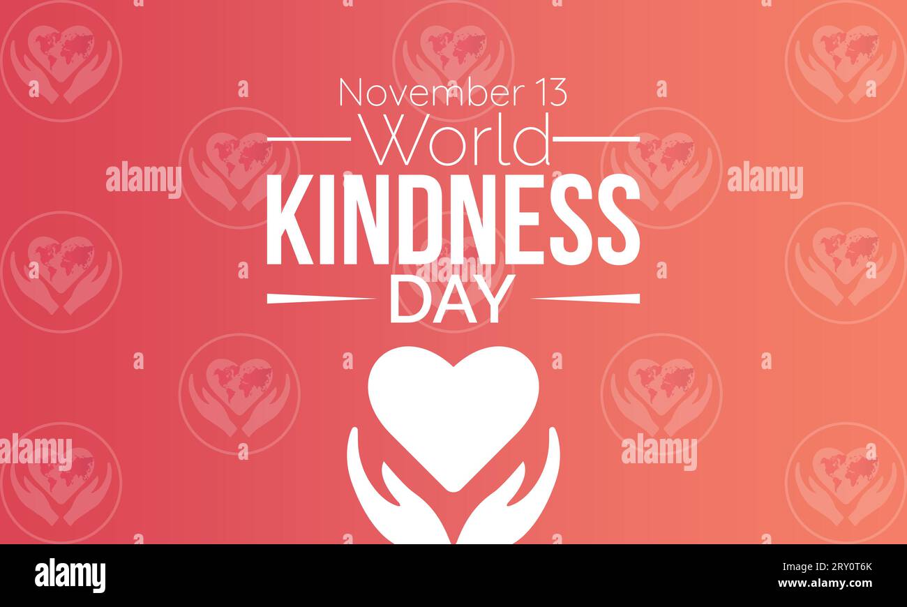 World Kindness Day Vector Illustration with Hearts and Helping Hands ...