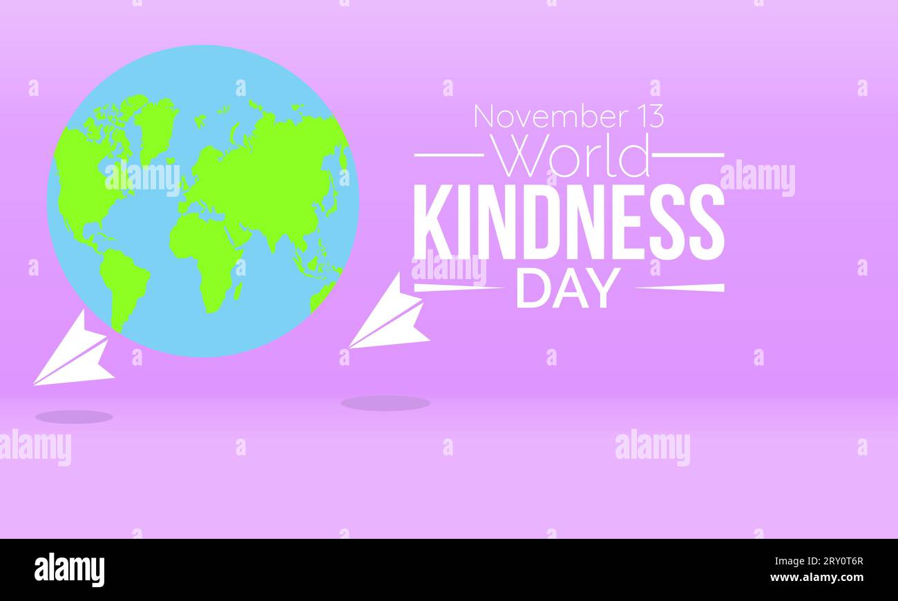 World Kindness Day Vector Illustration with Hearts and Helping Hands ...