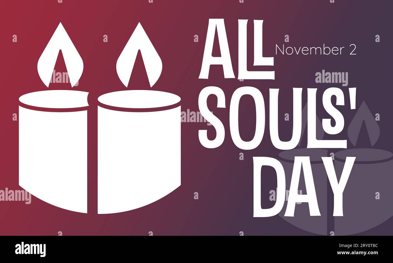 All Souls Day Remembrance and Reflection. Vector template for ...