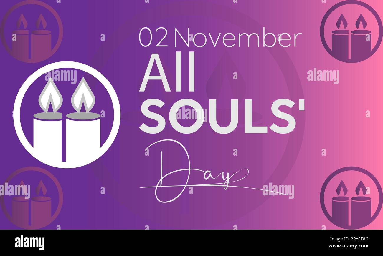 All Souls Day Remembrance and Reflection. Vector template for ...