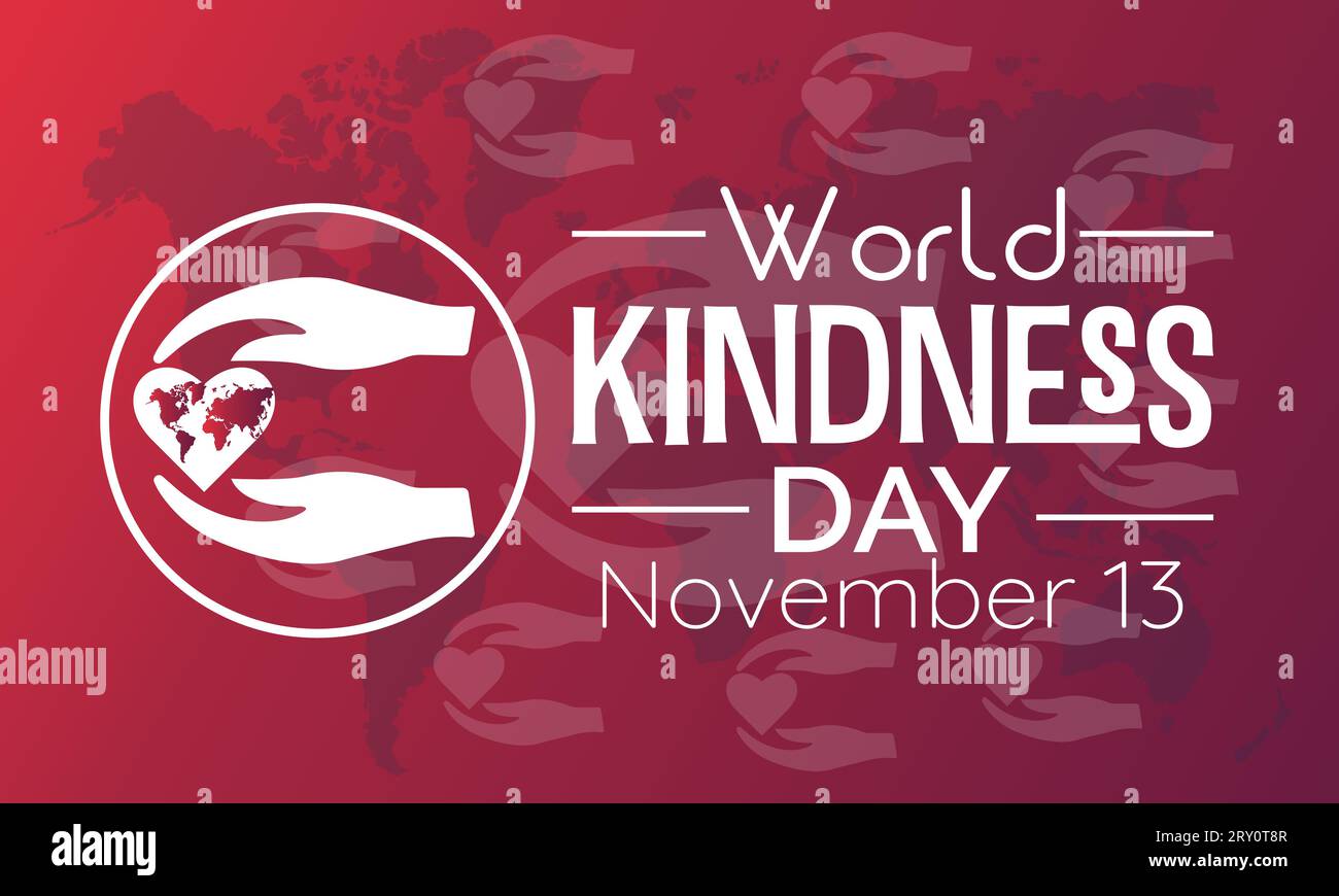 World Kindness Day Vector Illustration with Hearts and Helping Hands ...