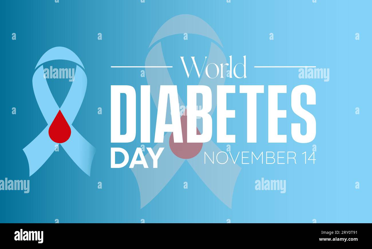 World Diabetes Day Vector Illustration with Glucose Monitor and Healthy ...
