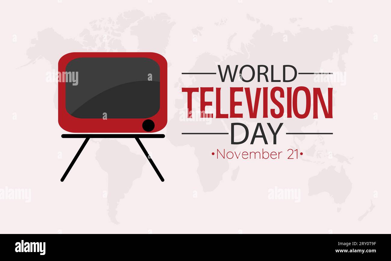 World Television Day Vector Banner with Entertainment and Information ...