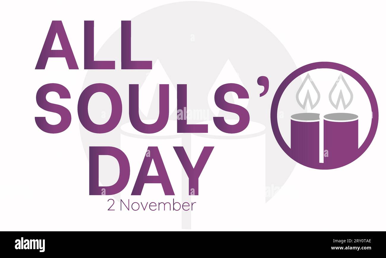 All Souls Day Remembrance and Reflection. Vector template for ...
