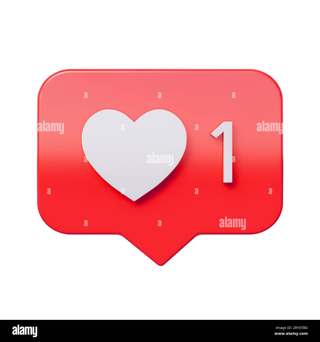 Heart in speech bubble icon isolated on pink background. Love like ...