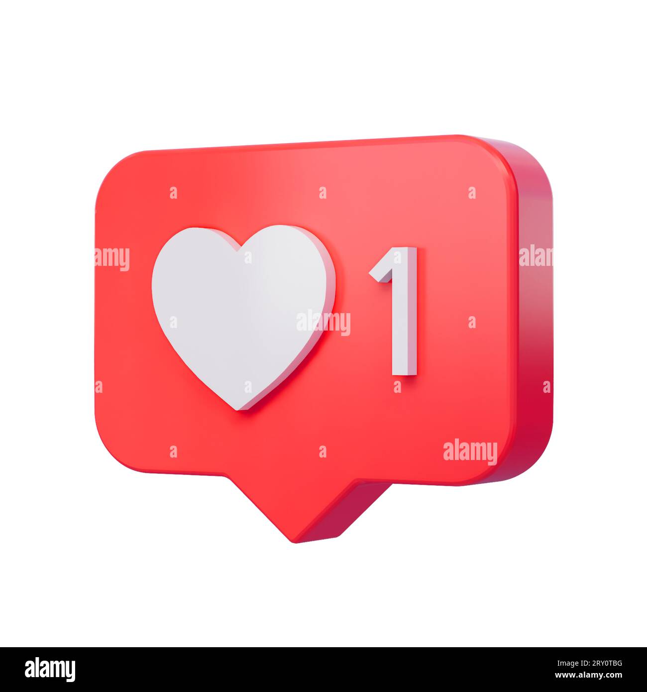 Heart in speech bubble icon isolated on pink background. Love like ...