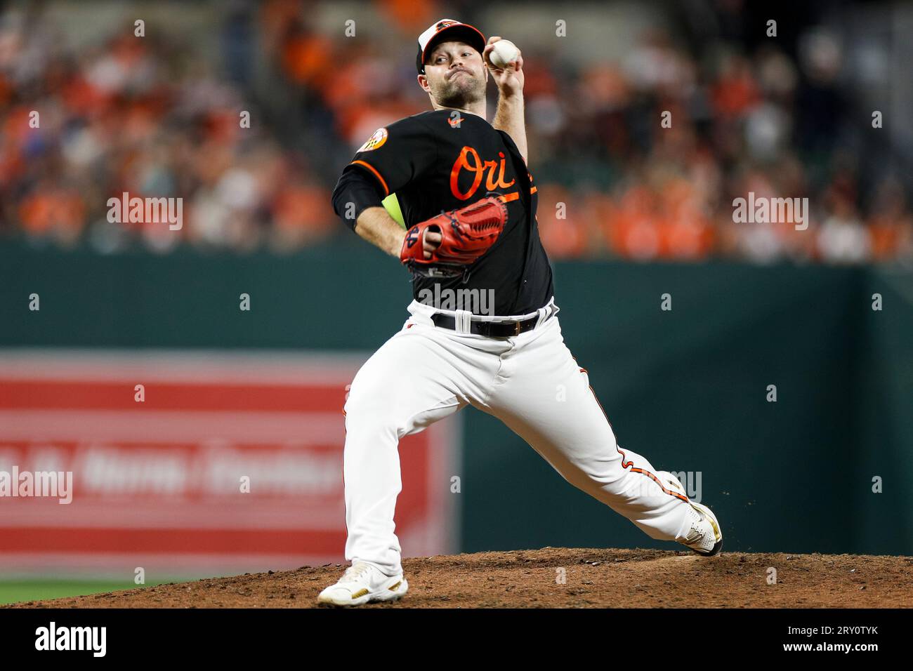 Baltimore Orioles relief pitcher Danny Coulombe (54) throws to the ...