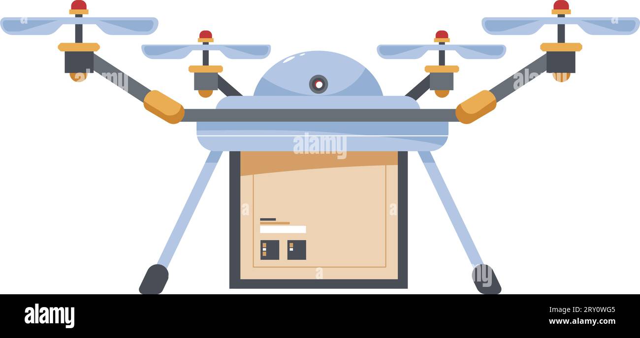 Drone with package, automated delivery system Stock Vector Image & Art ...