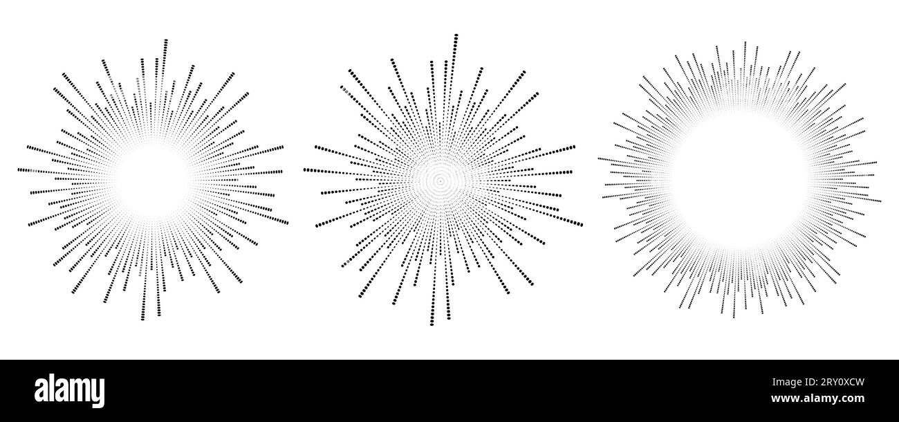 Circle sound wave. Audio music equalizer. Round circular icons set ...