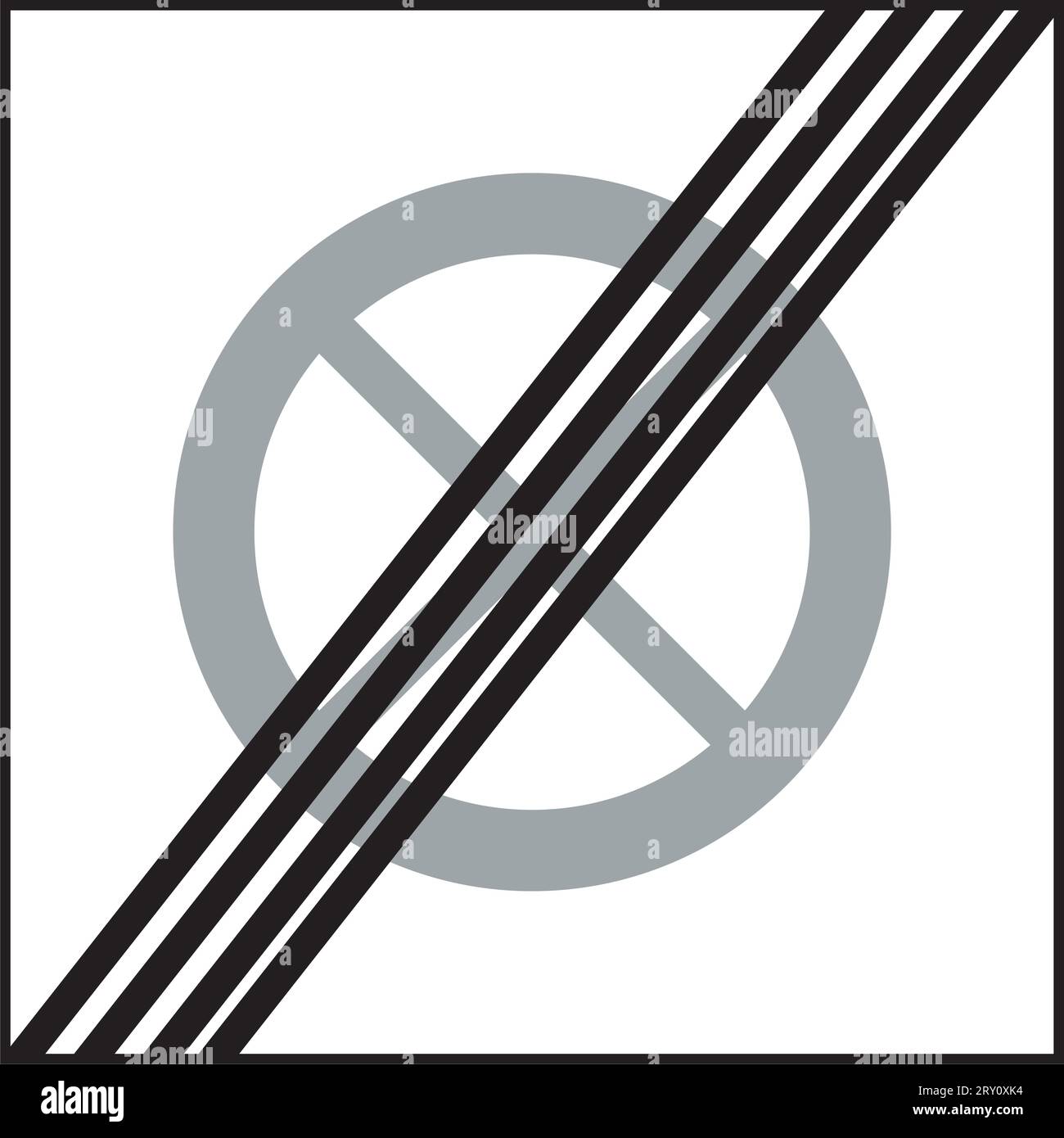 End motorway warning sign Stock Vector Images - Alamy