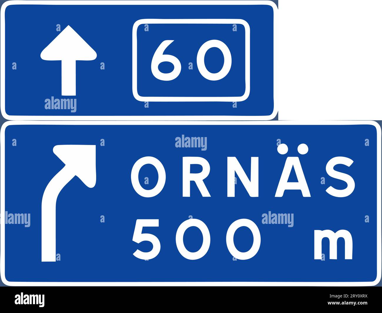 Advance direction sign exit ahead from other road than motorway or ...