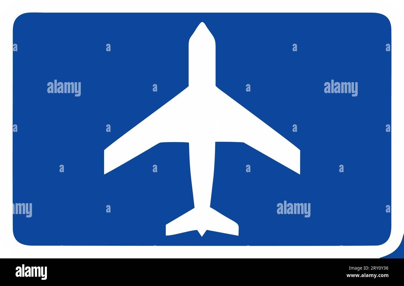 Airfield straight ahead , Signs giving information, Special regulation ...