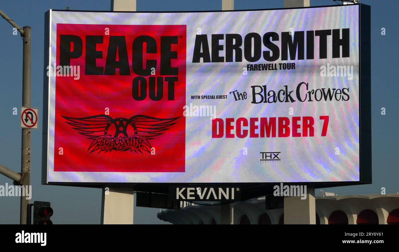 Inglewood, California, USA 23rd September 2023 Aerosmith Peace Out ...