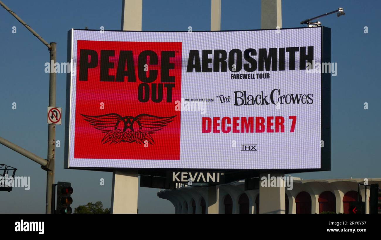 Inglewood, California, USA 23rd September 2023 Aerosmith Peace Out ...