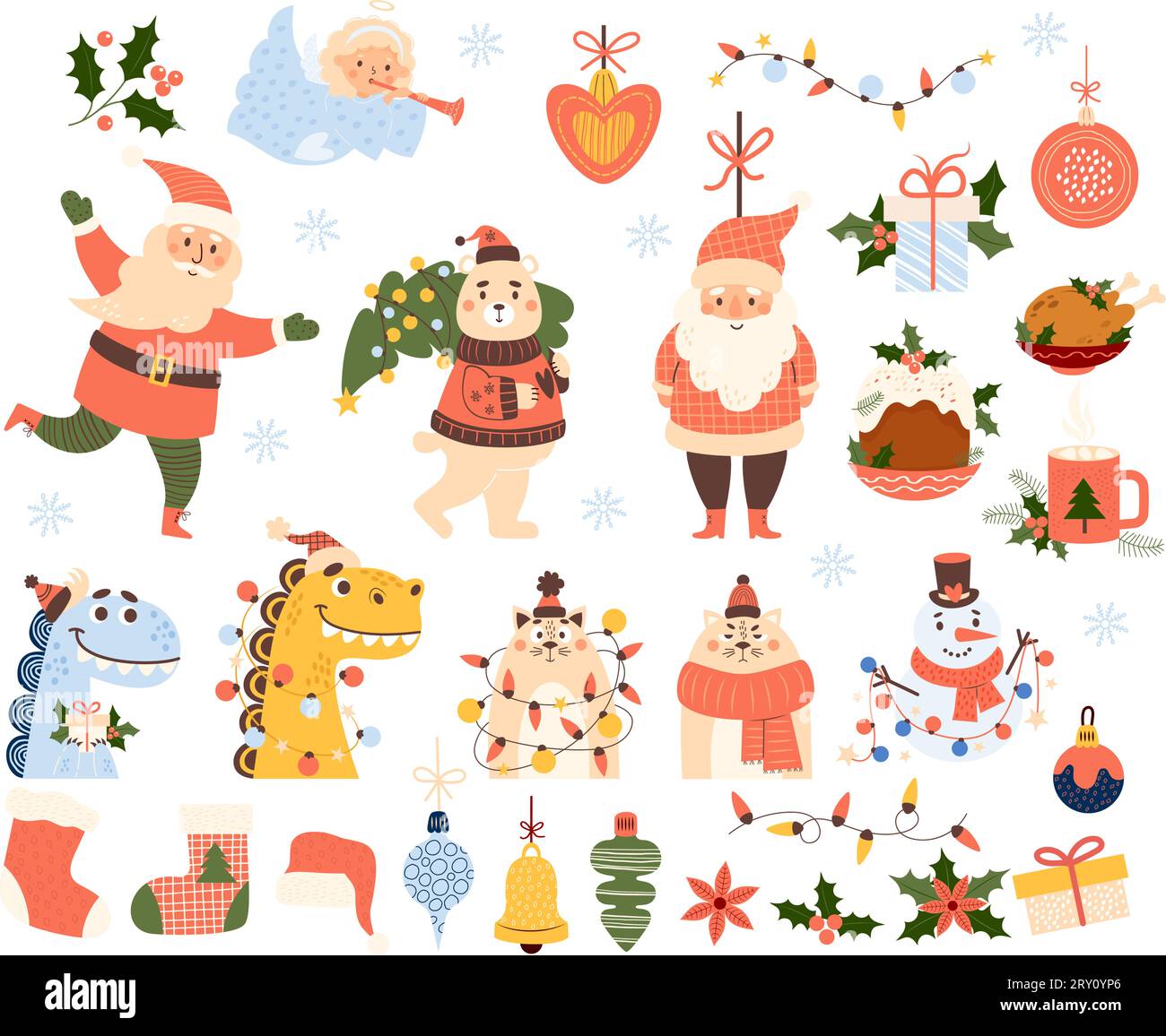Dragon santa vector vectors Stock Vector Images - Alamy