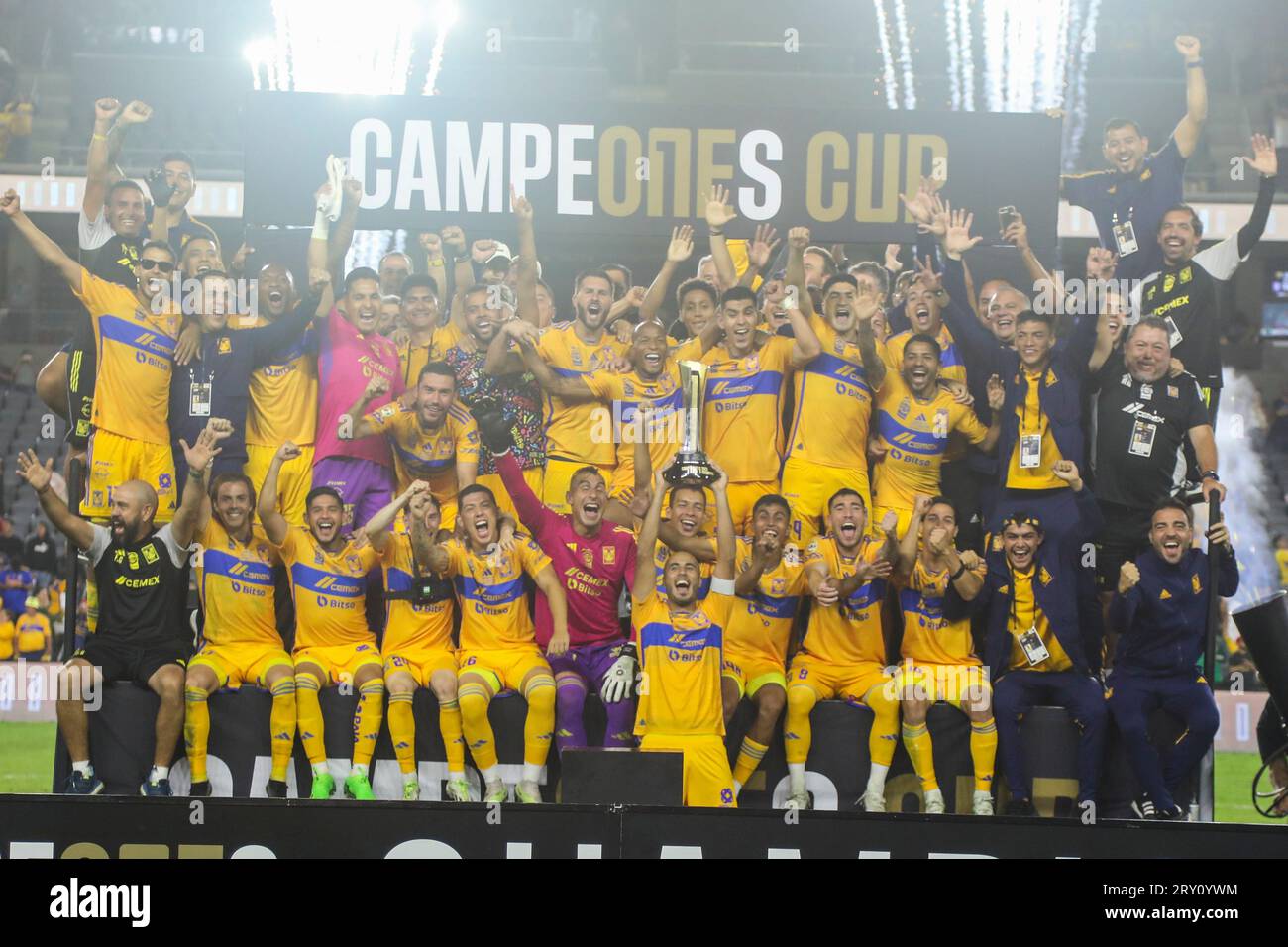September 27, 2023, Los Angeles, California, USA: Tigres UANL players ...