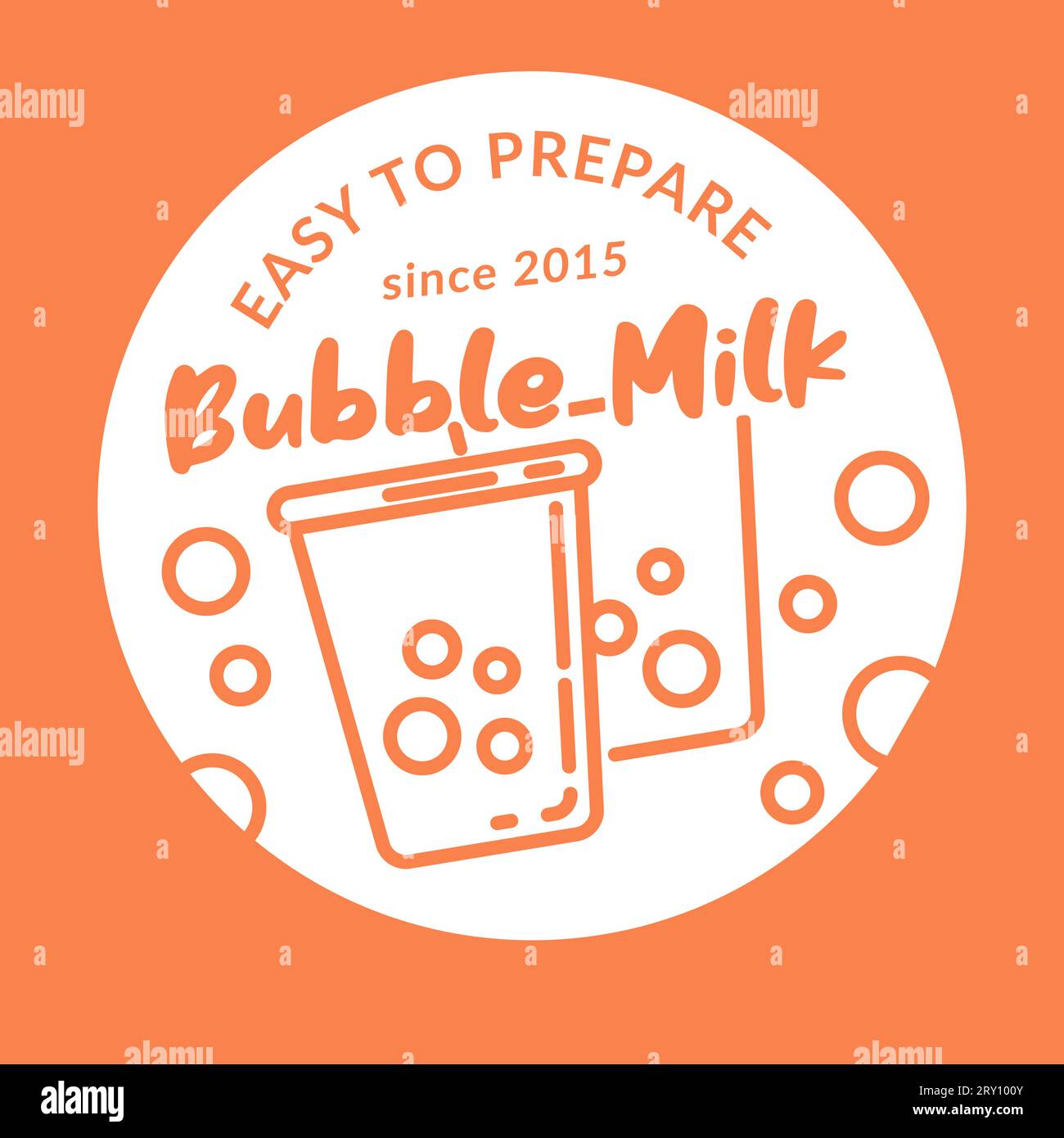 Milky iced tea Stock Vector Images - Alamy