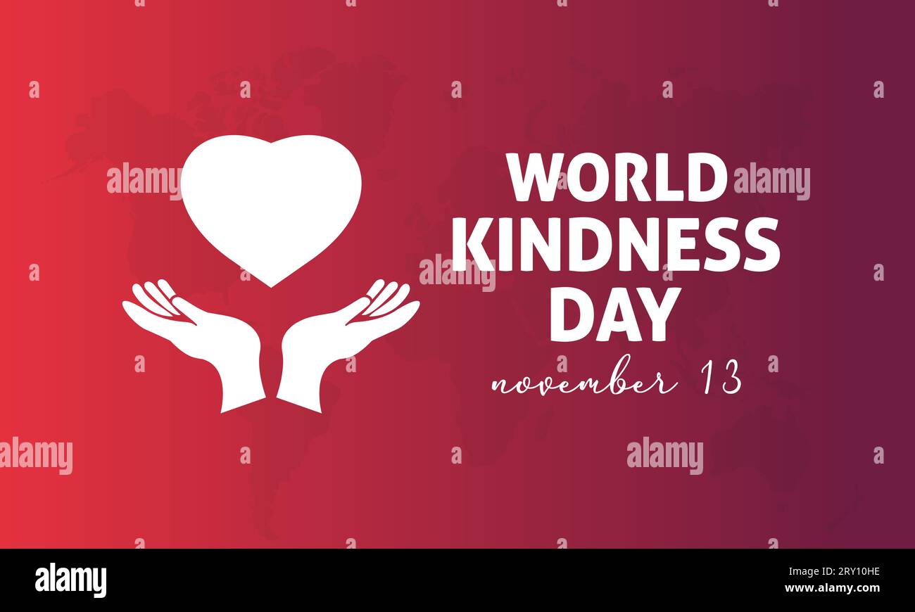 World Kindness Day Vector Illustration with Hearts and Helping Hands ...