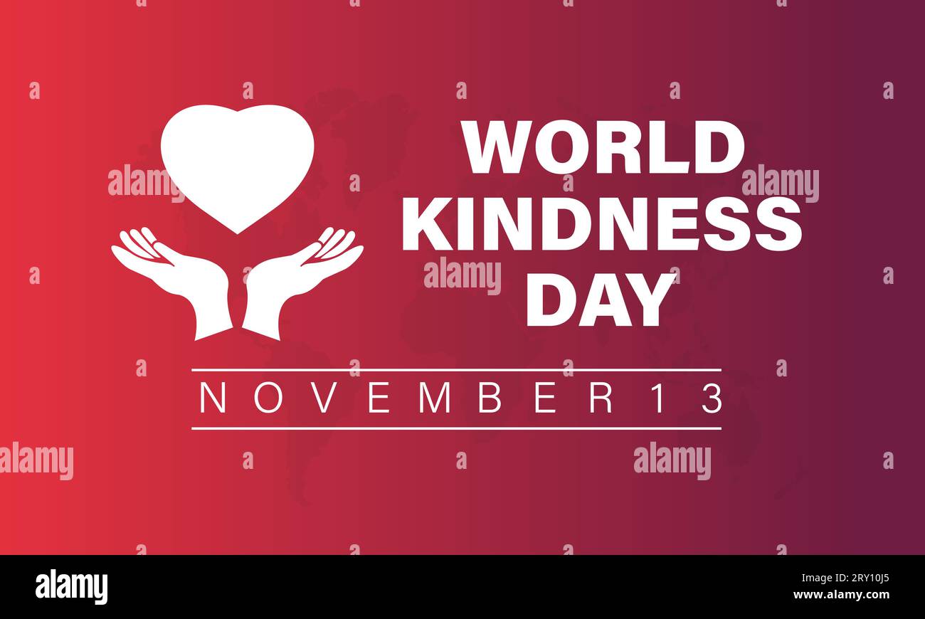 World Kindness Day Vector Illustration with Hearts and Helping Hands ...