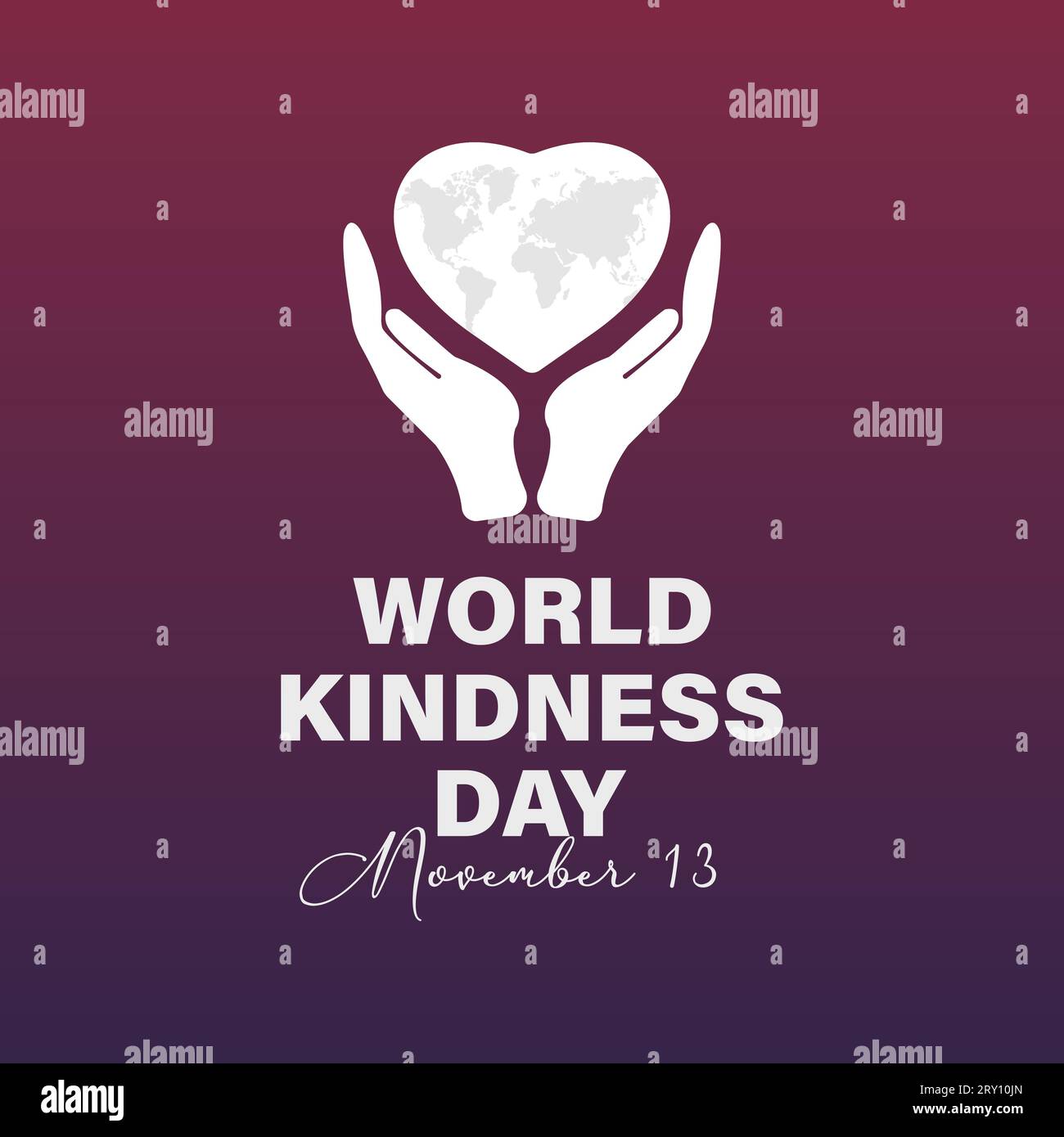 World Kindness Day Vector Illustration with Hearts and Helping Hands ...