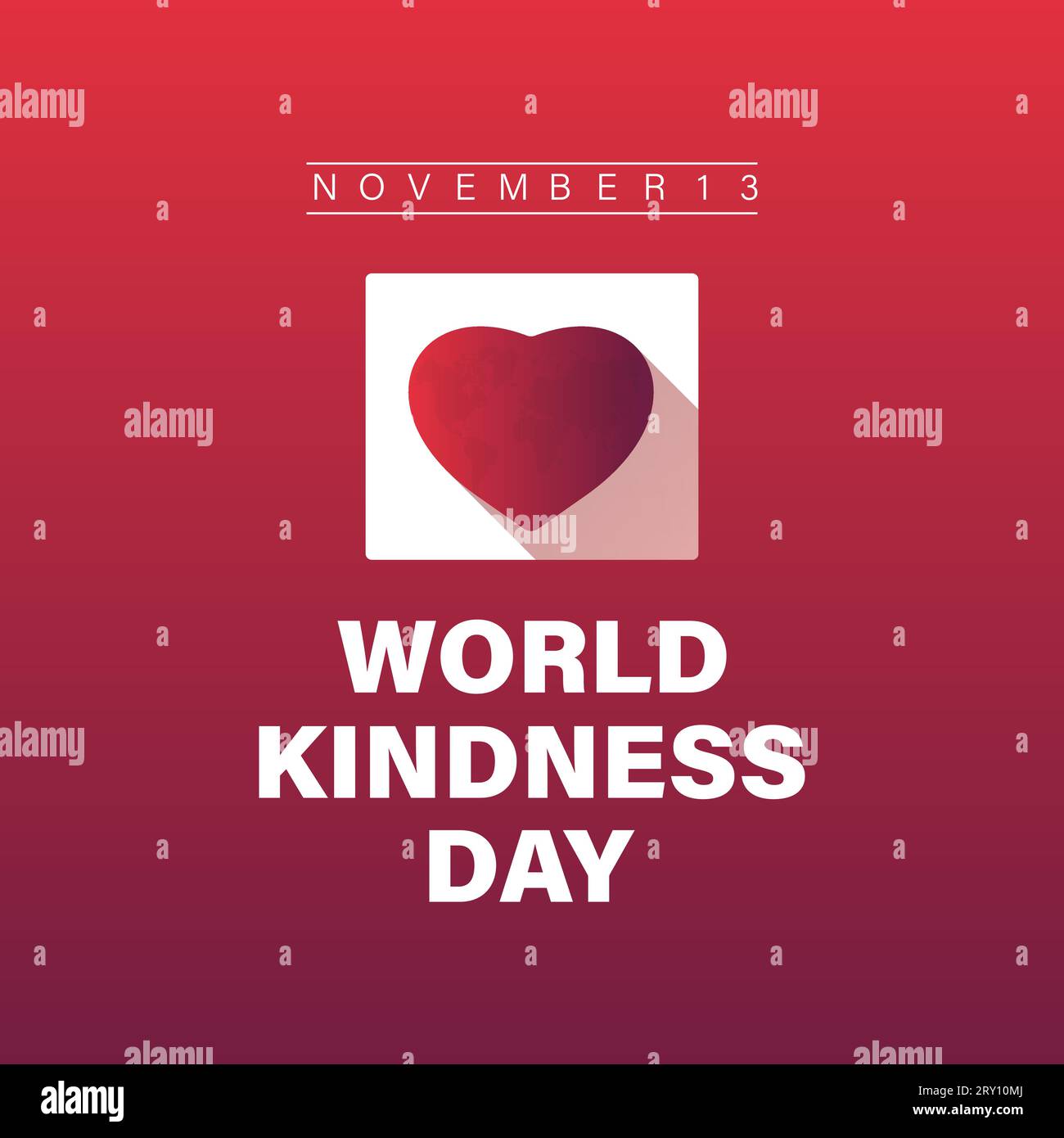 World Kindness Day Vector Illustration with Hearts and Helping Hands ...