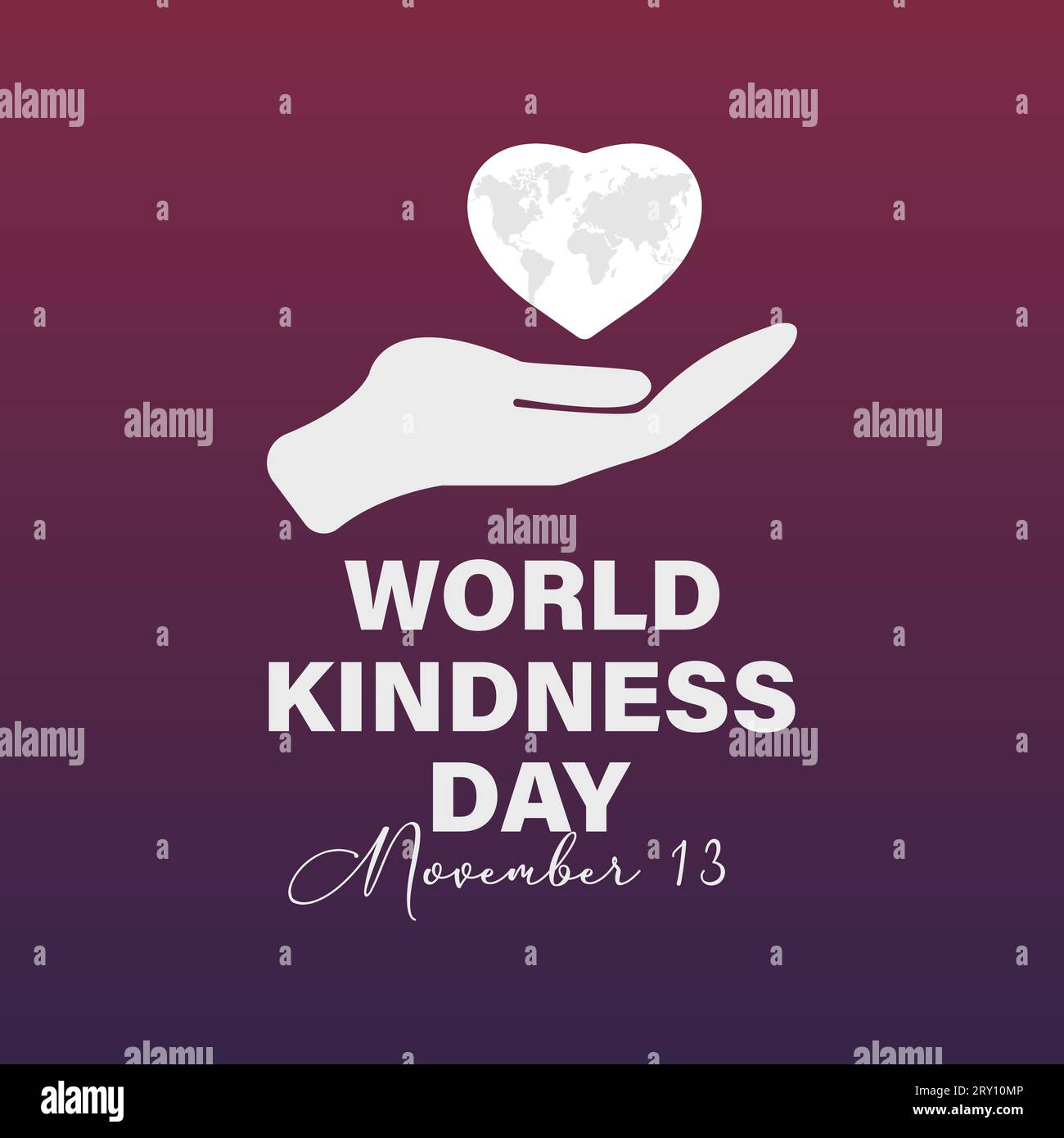 World Kindness Day Vector Illustration with Hearts and Helping Hands ...