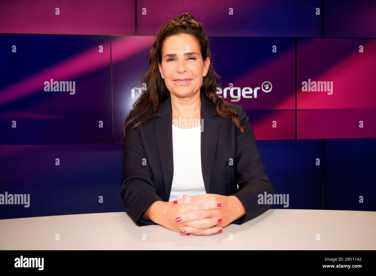 Dagmar Rosenfeld in der ARD-Talkshow maischberger im Studio Berlin ...