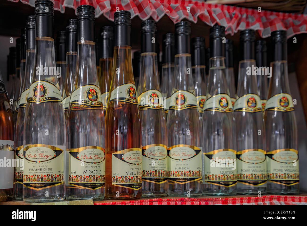 Strasbourg, France - May 31 2023: Traditional artisanal eau de vie ...