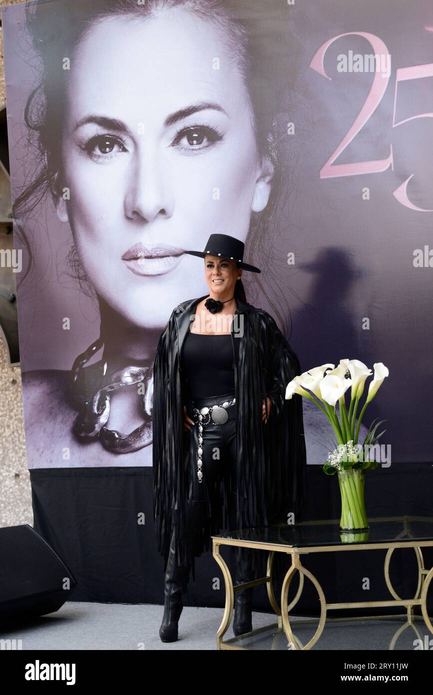 September 27, 2023, Mexico City, Mexico: Singer Edith Marquez attends a ...