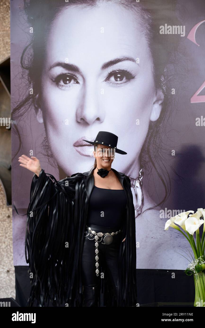September 27, 2023, Mexico City, Mexico: Singer Edith Marquez attends a ...