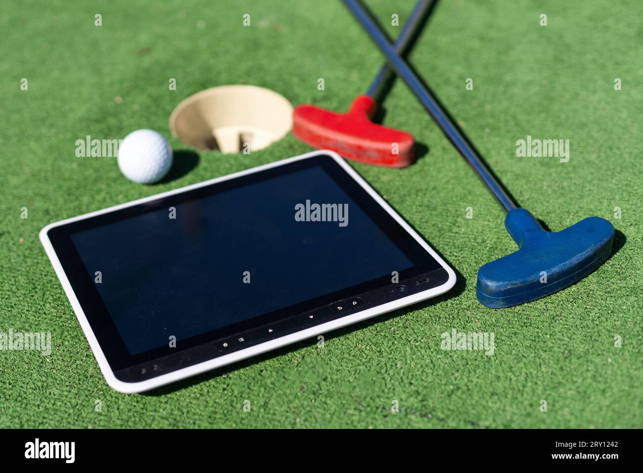 Mini Golf Game, mobile app, tablet PC Stock Photo - Alamy