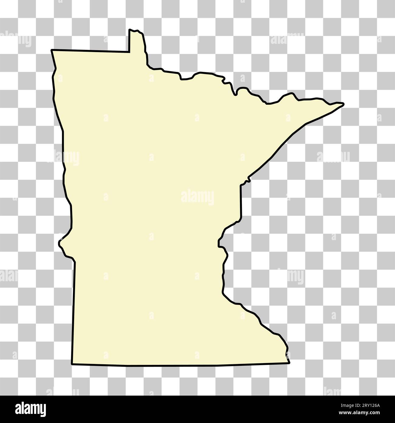 Minnesota map shape, united states of america. Flat concept icon symbol ...